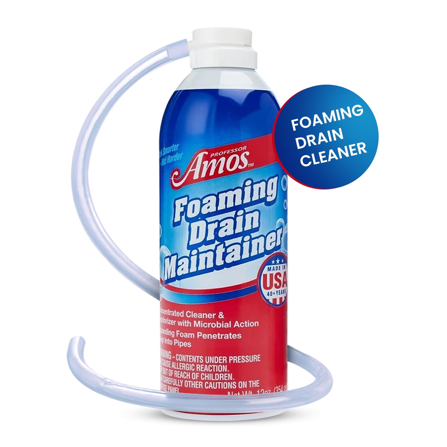 Professor Amos 12 Oz Fast Foaming Drain Maintainer, Plumbing Agent ...