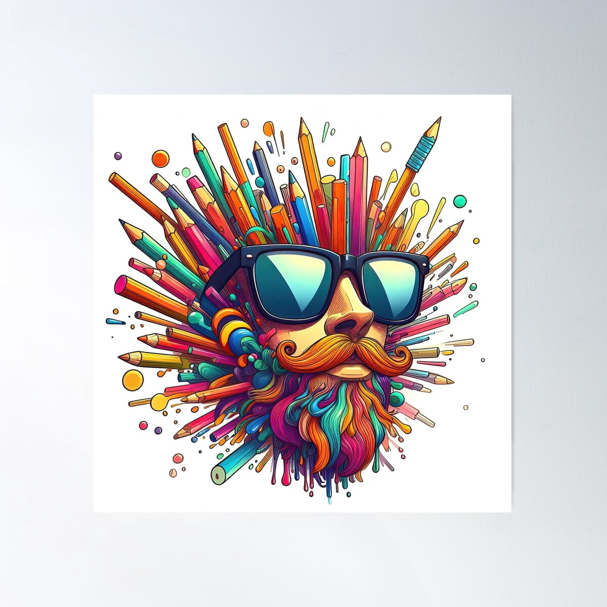 Professor Pencil Poster Wall Art, Modern Wall Decor For Living Room ...
