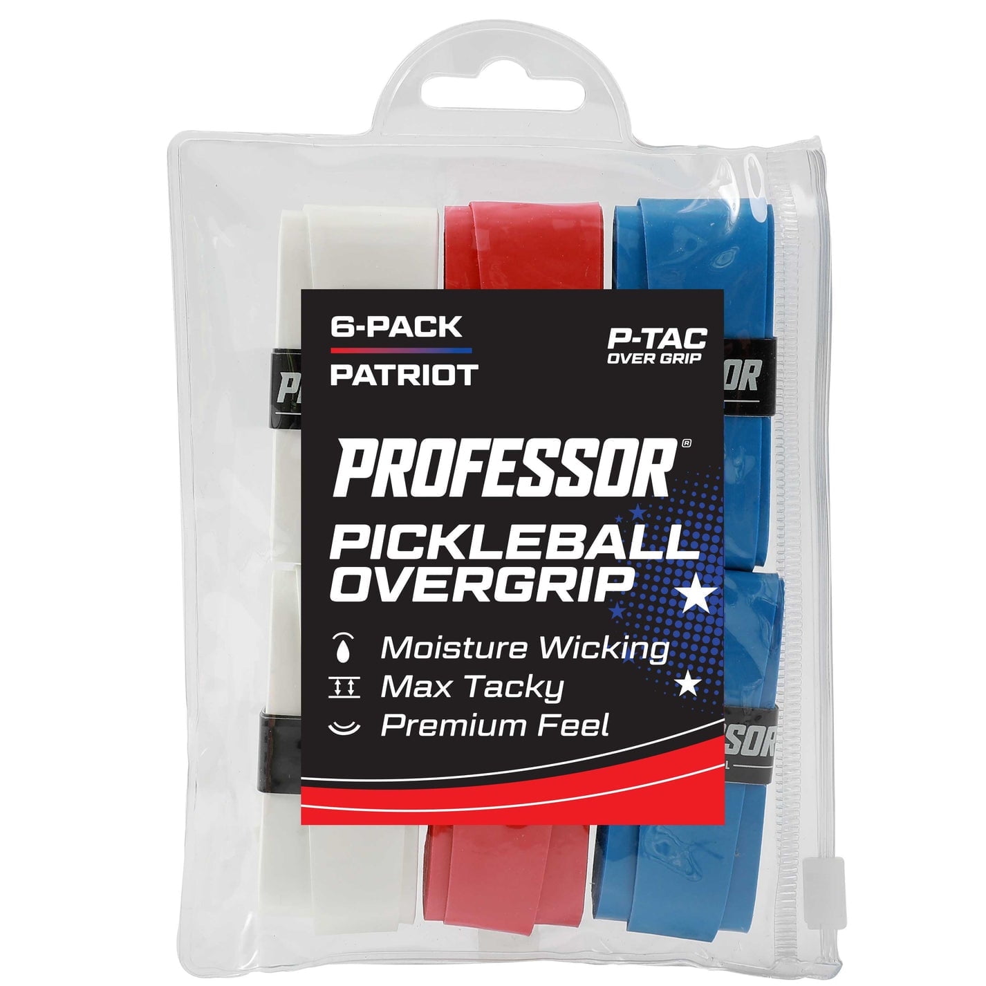 Professor Pickleball P-Tac Overgrip Patriot - 6 Pack - Walmart.com