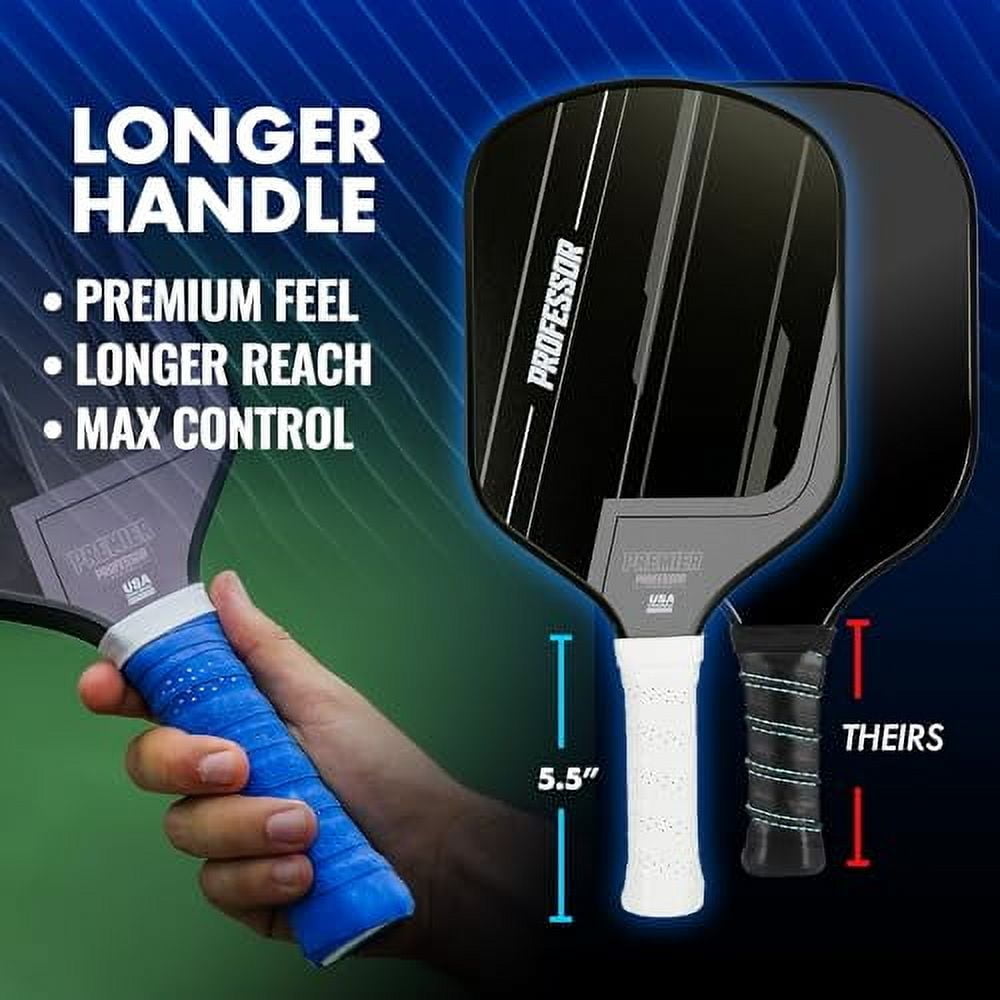 Professor Pickleball Paddles Set of 2 Lightweight Fiberglass Pickleball ...