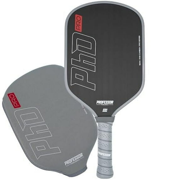 Professor Pickleball PhD PRO Raw Carbon Fiber Pickleball Paddle - Grey Edge - Walmart.com