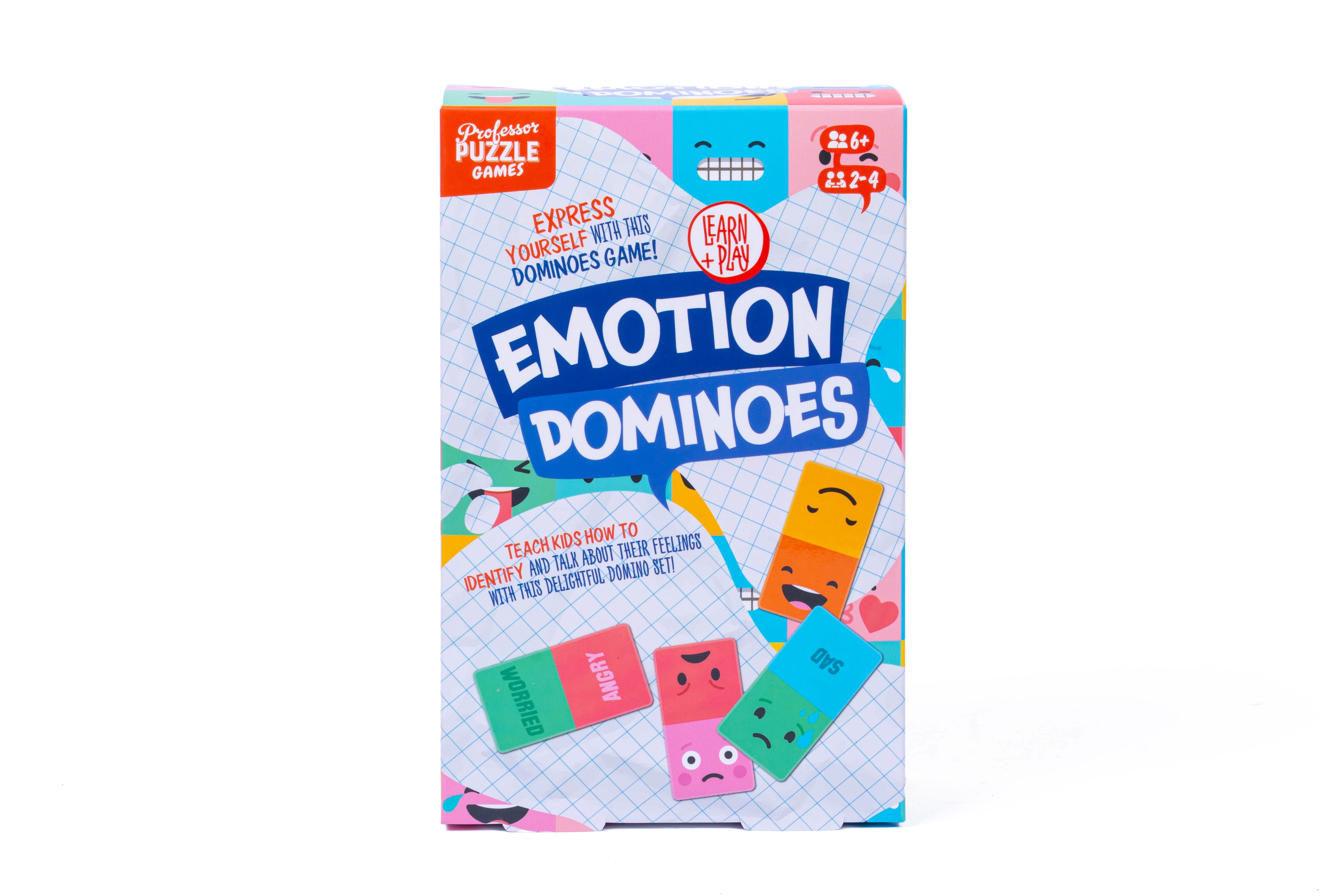 Professor Puzzle Emotion Dominoes, Paper Flash Cards, One Size, for ...