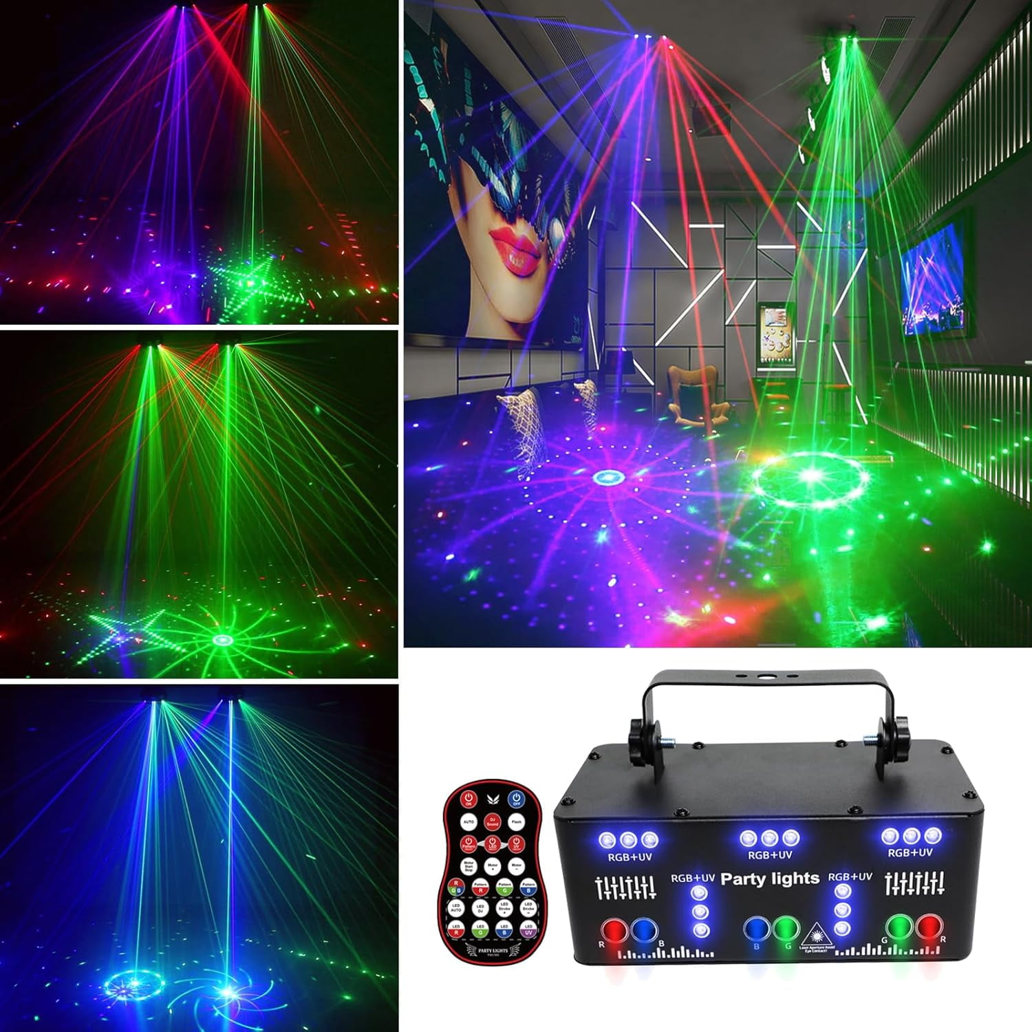Proffessional DJ Lights for Party, 21 Lens UV Disco Strobe Stage ...