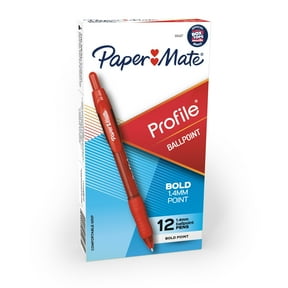 Paper Mate Profile Retractable Ballpoint Pens, Bold Tip, Assorted ...