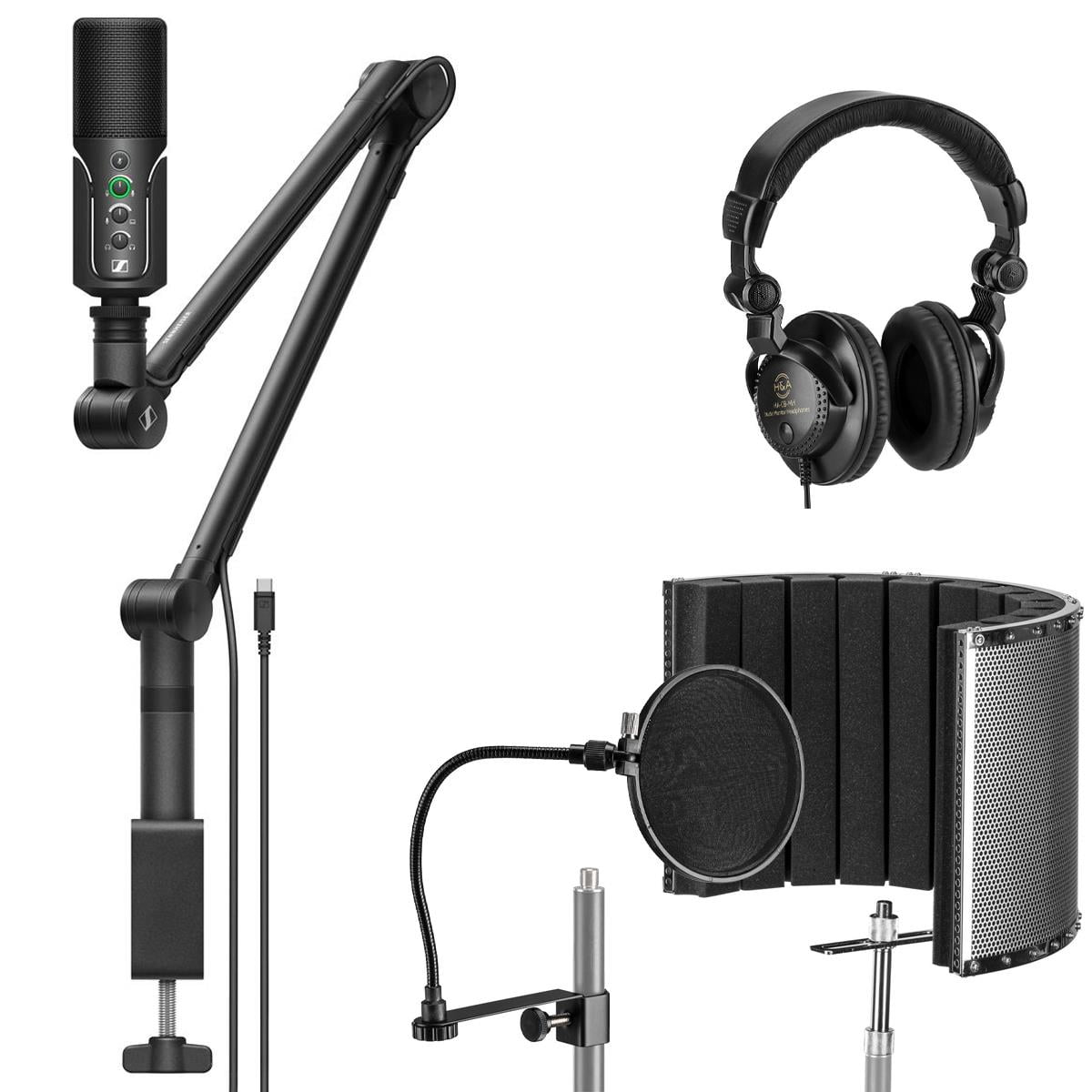 Profile Cardioid Condenser USB-C Microphone Streaming Set with Pop ...