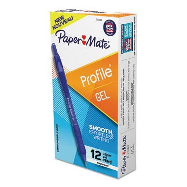 Profile Gel Pen, Retractable, Fine 0.5 Mm, Blue Ink, Translucent Blue ...