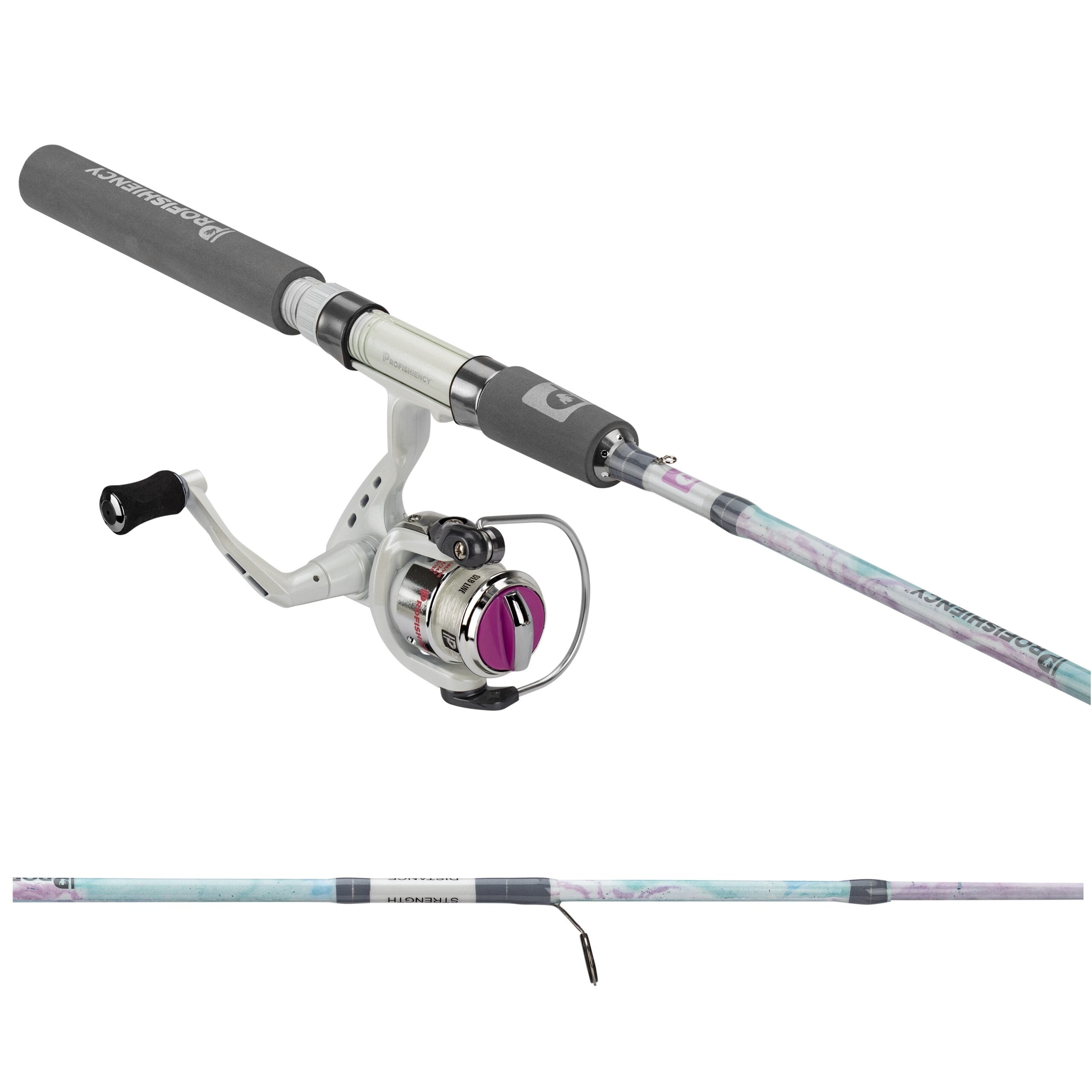 Profishiency Marble 5ft Medium Freshwater Fishing Rod and Reel Combo ...