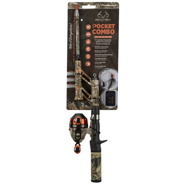 Profishiency Real Tree Telescopic Spincast Fiberglass Combo - Walmart.com