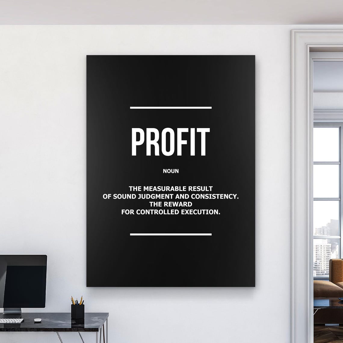 Profit Definition Wall Art Poster, Trading Typography Poster ...