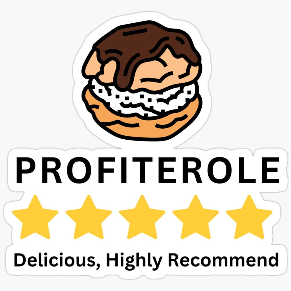 Profiterole 5 Star Rating Sticker Phone Decal Water Bottle Stickers Car ...