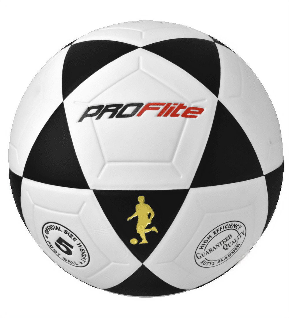 Proflite FBL Soccer Ball Size 5 Black White - Walmart.com