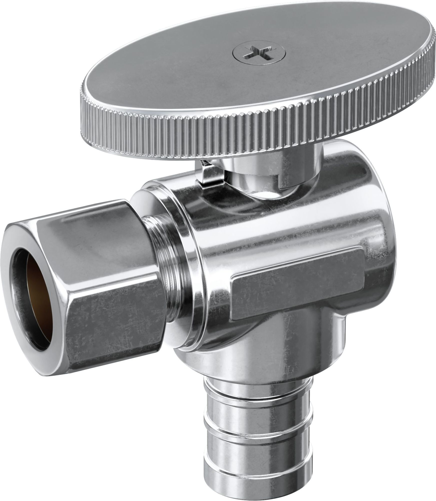 Proflo 1/2 x 3/8 in. Barbed x OD Compression Knob Angle Supply Stop ...