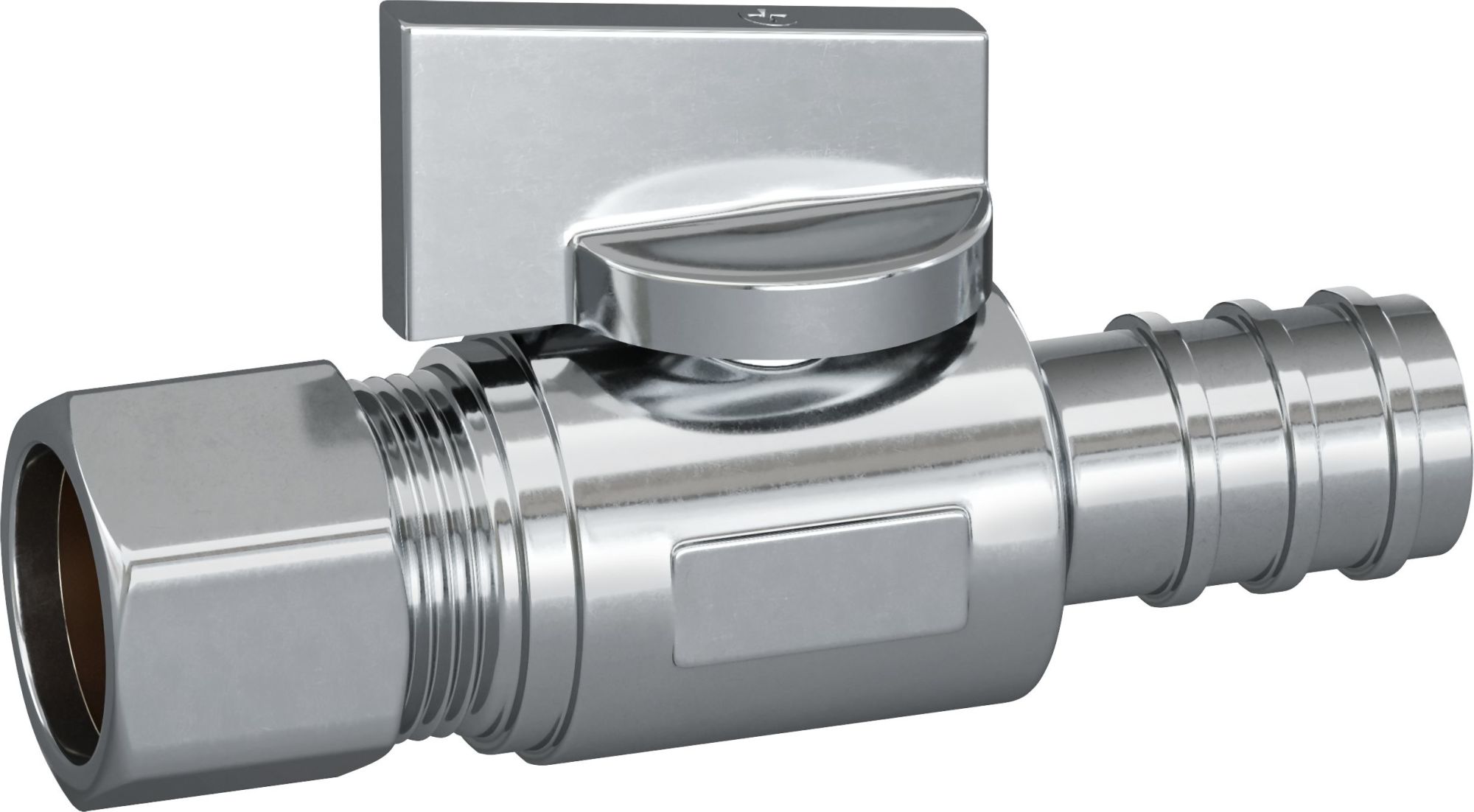 Proflo Pfxqsp32c 1/2" X 3/8" Quarter Turn Straight Valve - Chrome ...