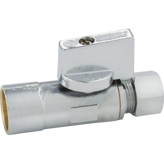 Proflo Pfxqss32c 1/2" X 3/8" Quarter Turn Straight Valve - Chrome ...