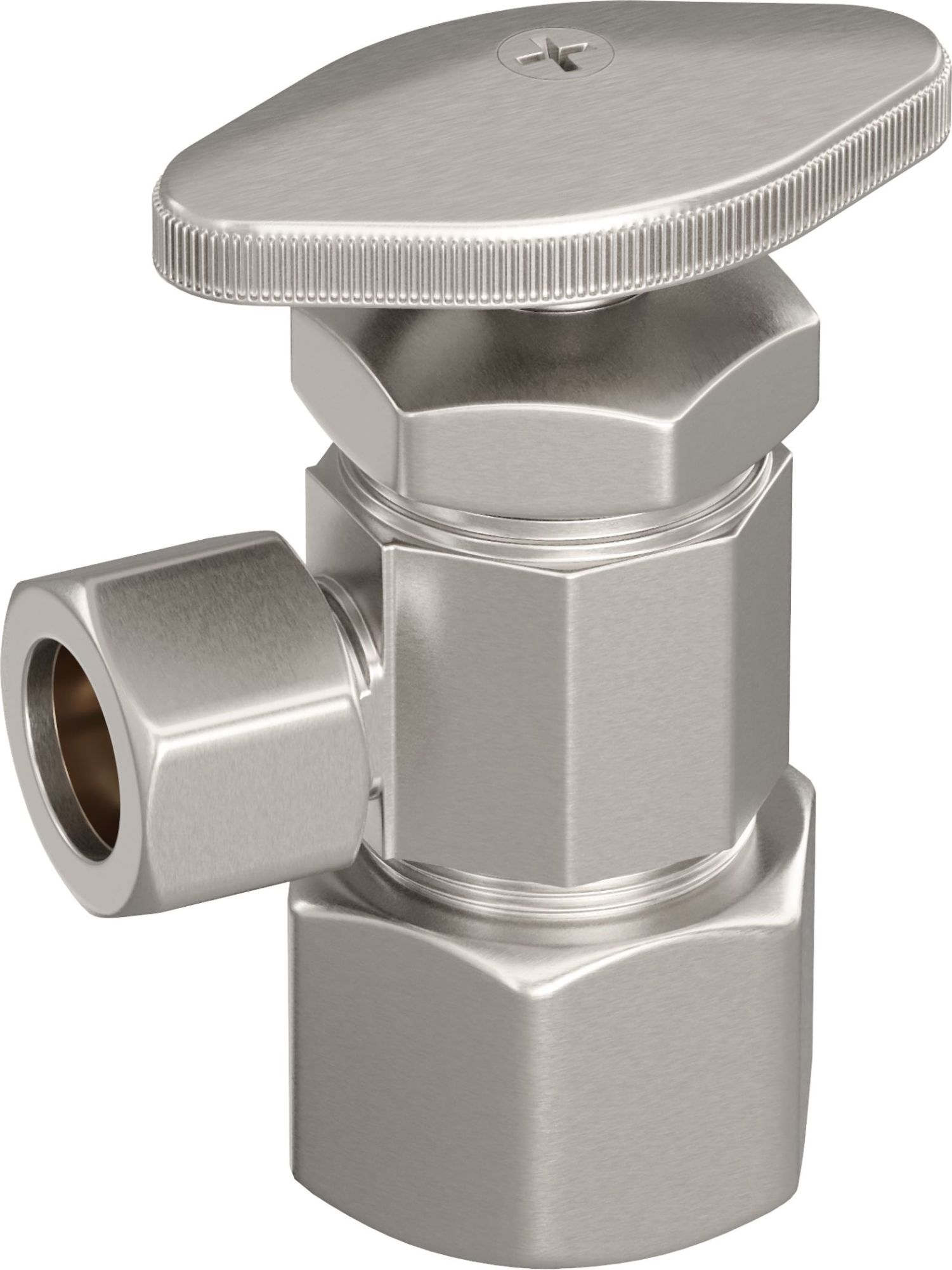 Proflo Pf203 5/8" X 3/8" Angle Supply Stop Valve - Nickel - Walmart.com