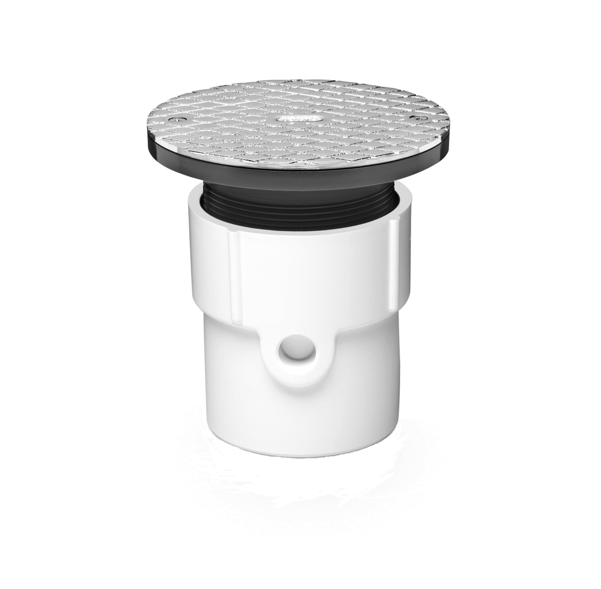 3 - 4 in. Adjustable PVC Cleanout Assembly with 6 in. Brass Cover ...