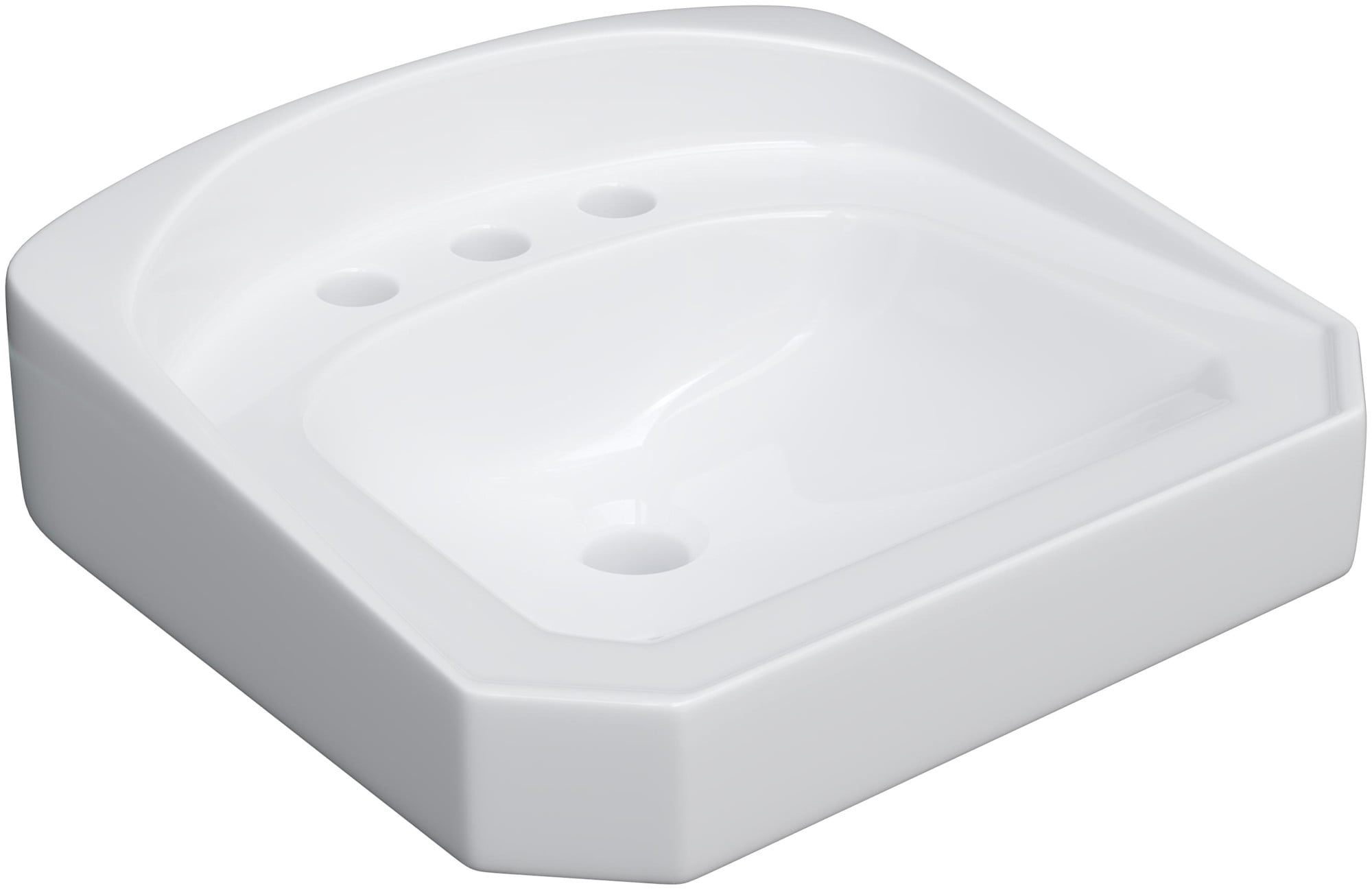 Proflo Pf5514 20-5/8" Rectangular Vitreous China Wall Mounted Bathroom ...