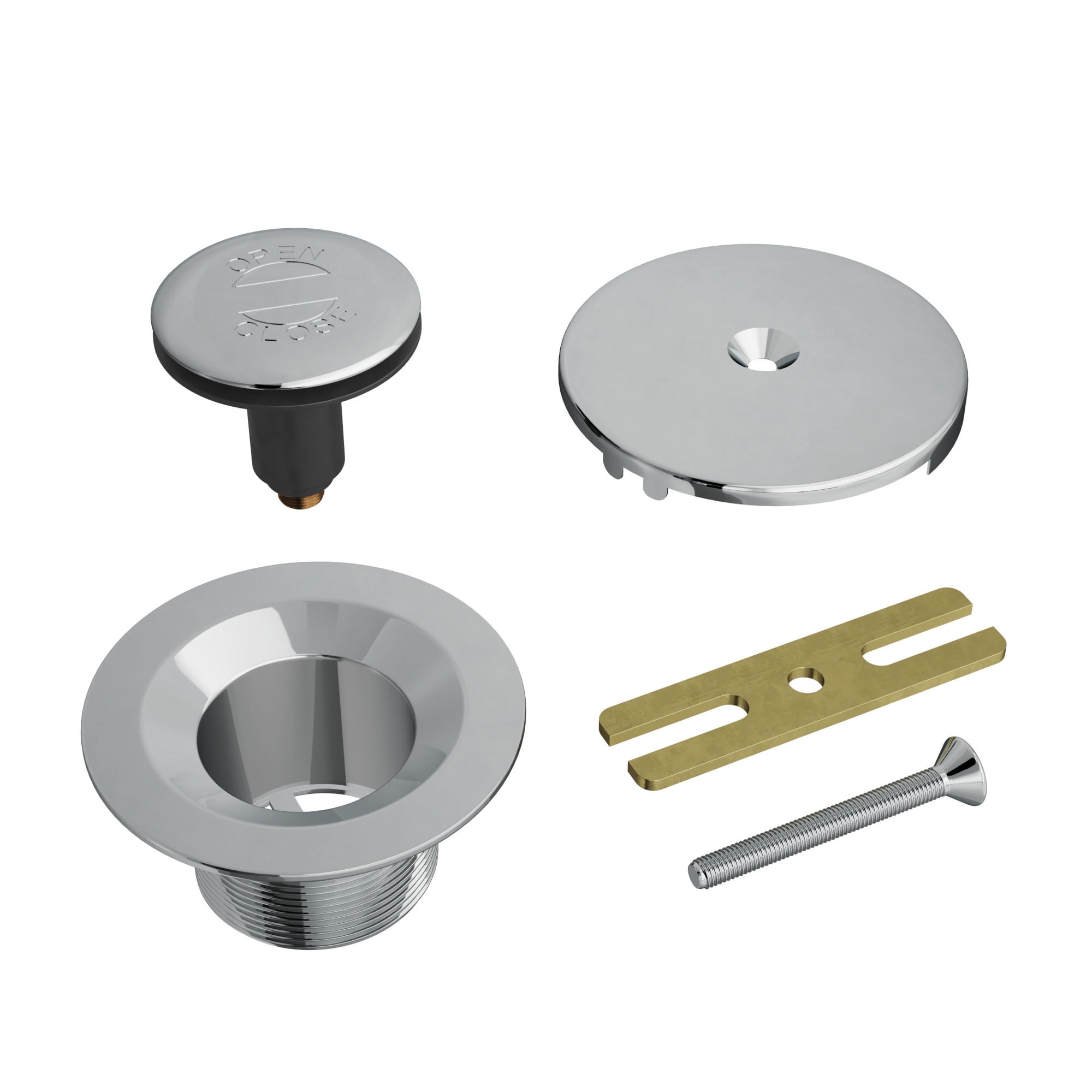 Proflo Pf622 Alcove Tub Pop-Up Drain & Overflow Cover - Chrome ...