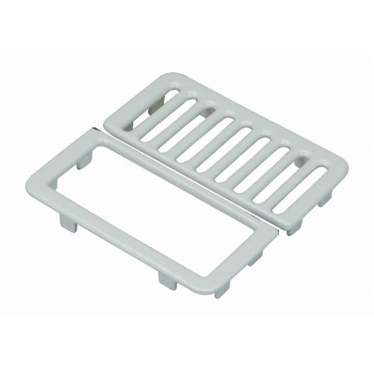 Proflo Pf912s 9-1/2" Cast Iron Split Half Top Grate - White - Walmart.com