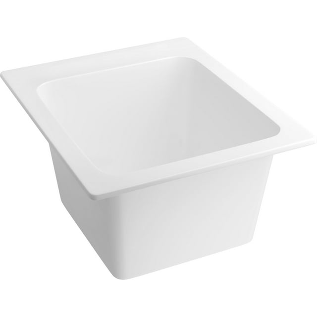 Proflo Pflt1720d 20" Drop In Single Basin Smc Laundry Sink - White ...