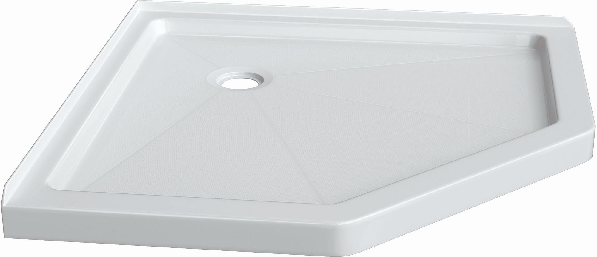 PROFLO Hammond 42" X 42" Neo-Angle Bathroom Shower Base, Slip-Resistant ...
