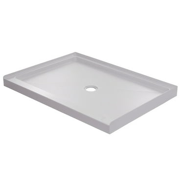 ANZZI Randi 36 x 36 in. Neo-Angle Double Threshold Shower Base in White ...