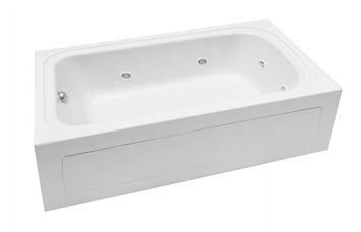 Proflo PFW7242ARSKWH Plus A 72" X 42" Alcove 8 Jet Whirlpool Bath Tub ...