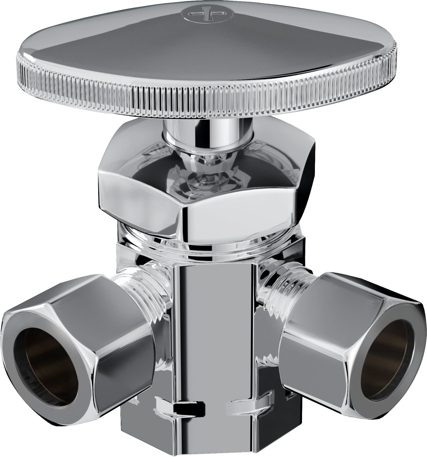 Proflo Pfx3t322c 1/2" X 3/8" X 3/8" Dual Outlet Stop - Chrome - Walmart.com