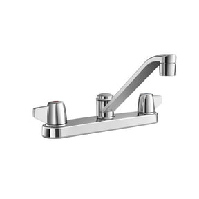 B&K Polished Chrome 2-Handle Kitchen Utility Faucet with Soap Dish, 8 ...