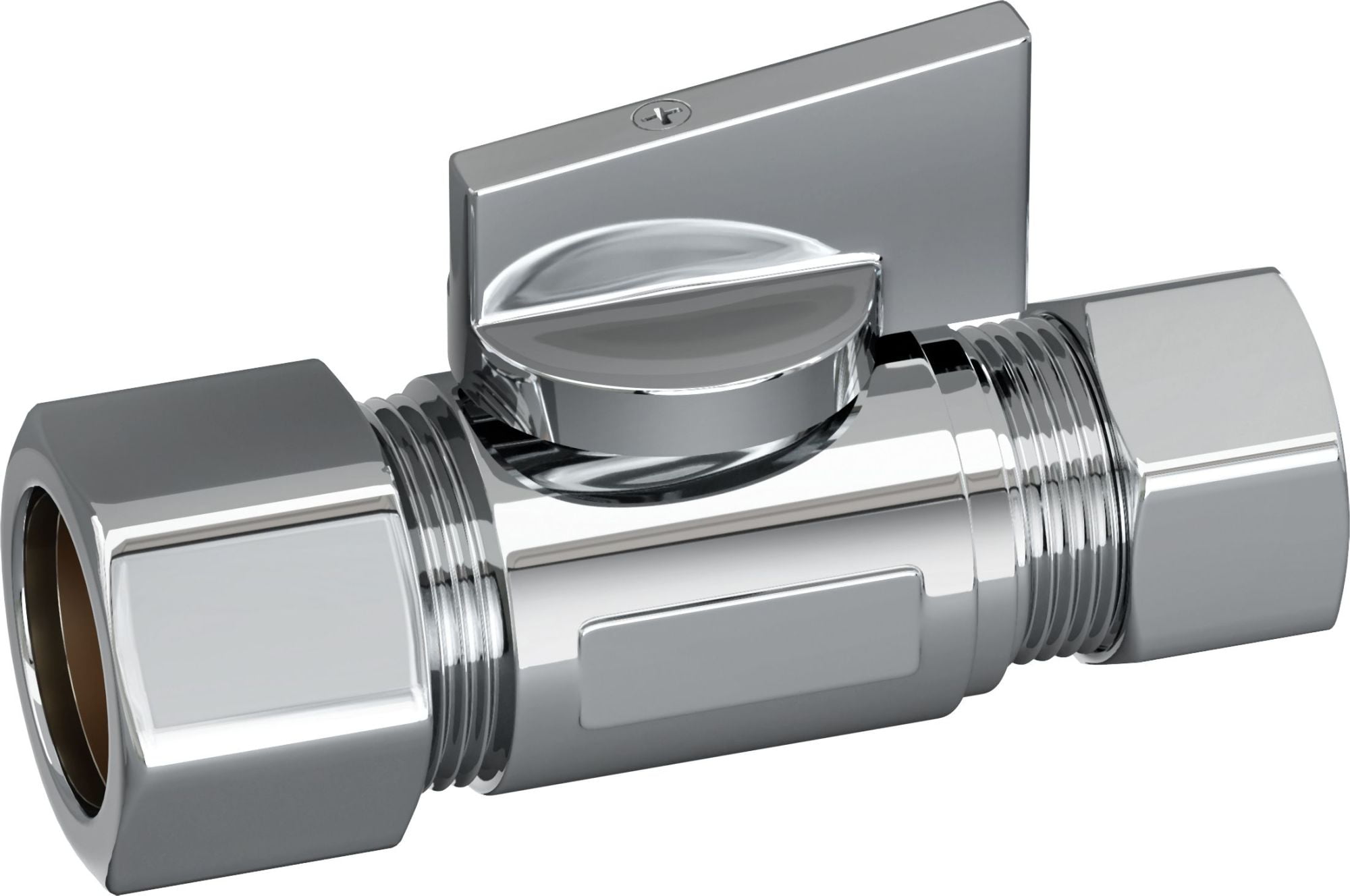 Proflo 3/8 in. Compression x OD Tube Lever Straight Supply Stop Valve ...