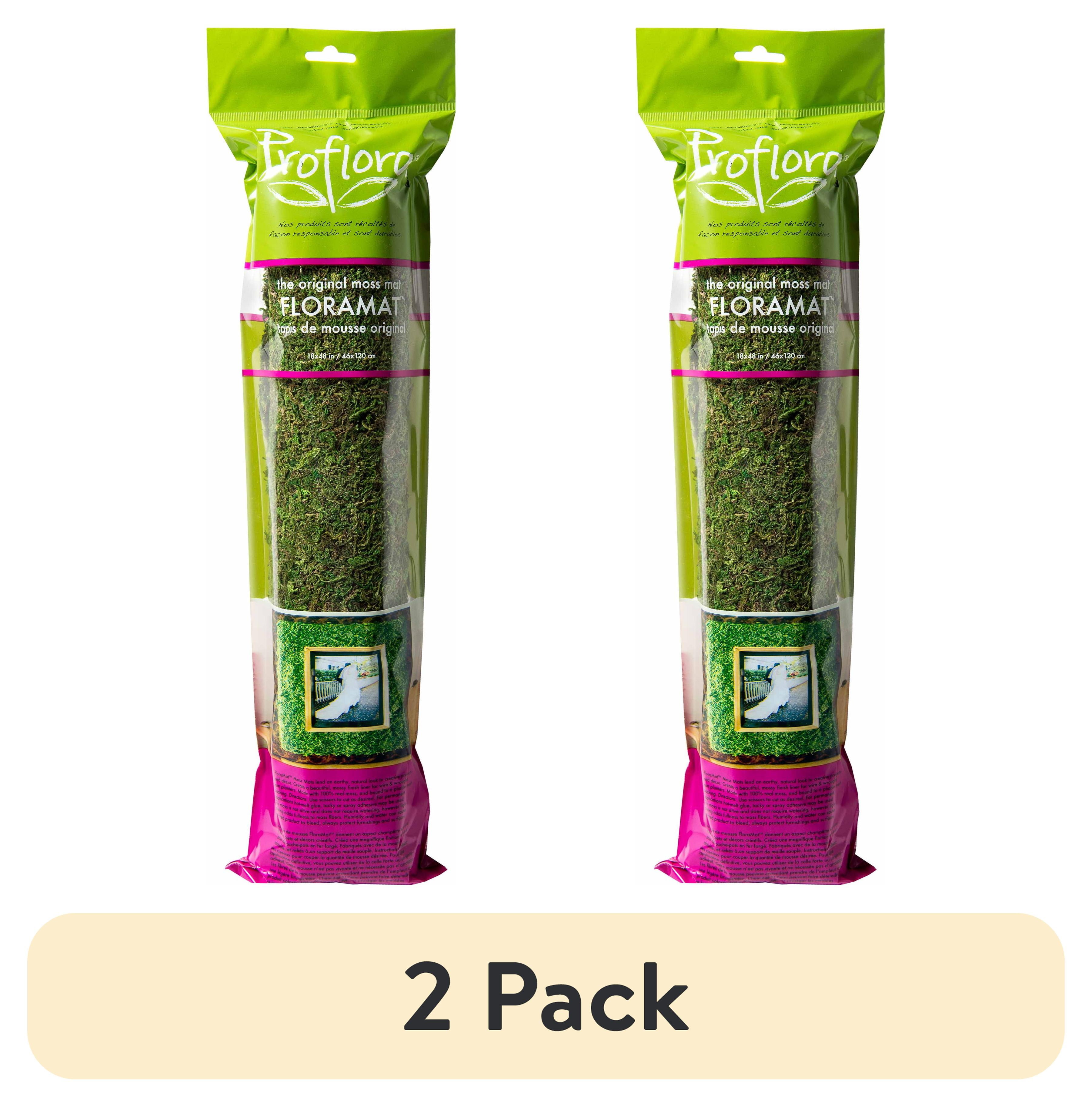 (2 pack) Proflora 18” x 48” Moss Mat, True Green Floramat, Artificial ...