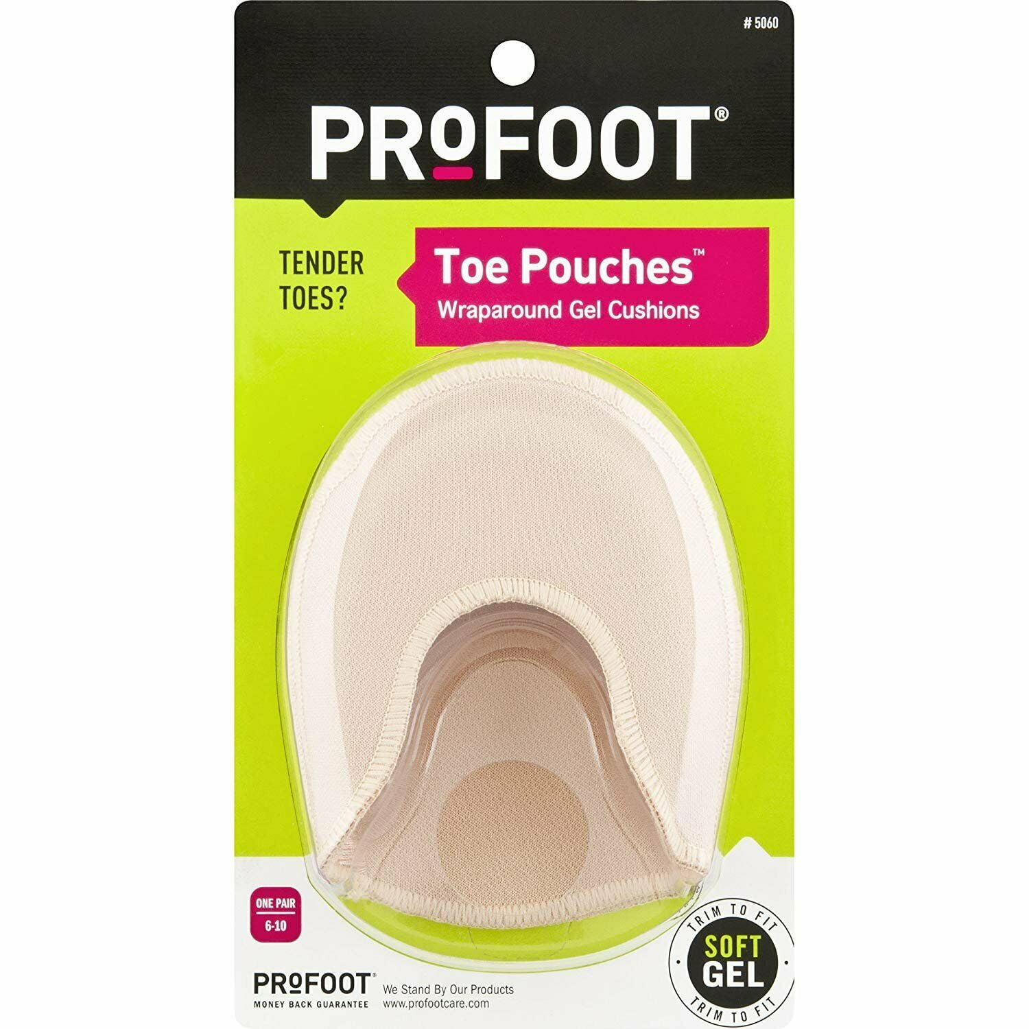 Profoot Toe Pouches, Bunion Pads, Shoe Feet Relief, Wraparound Gel ...