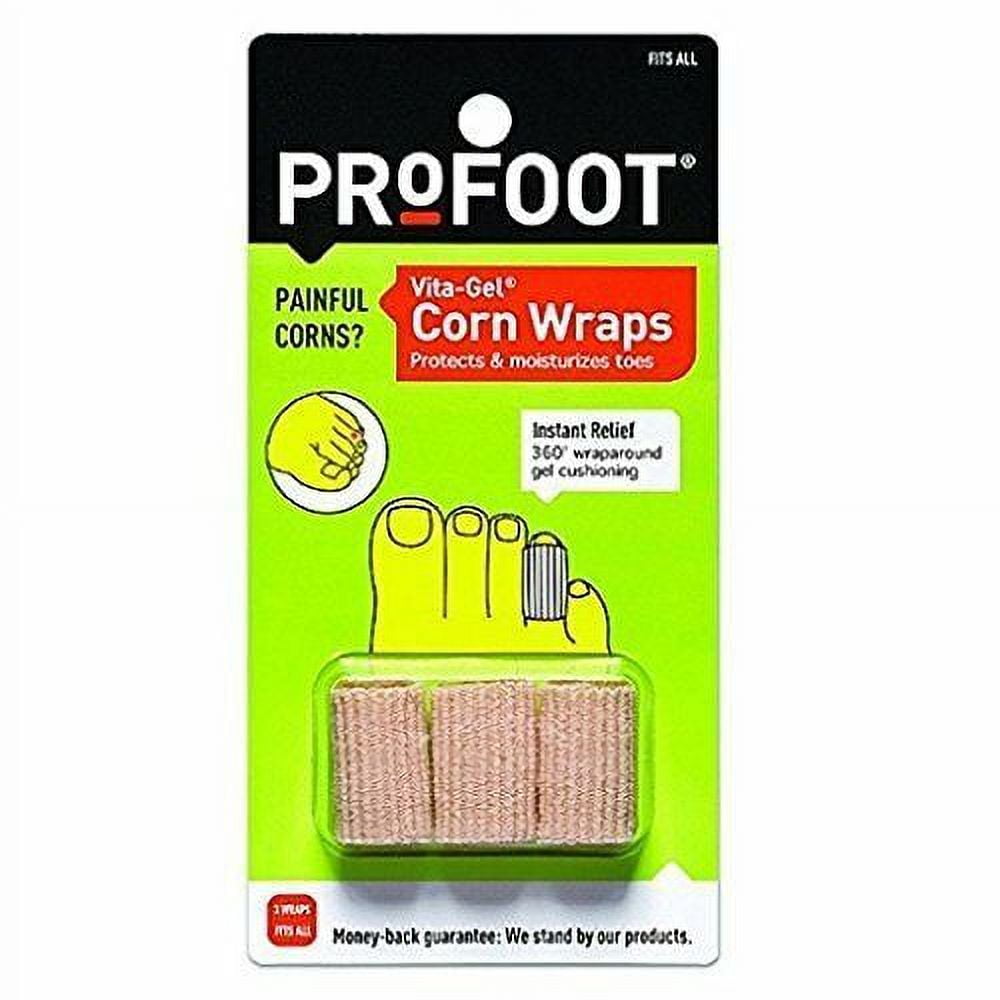 Profoot Vita-Gel Corn Remover Wraps Toe Pain Instant Relief, 3ct, 2 ...