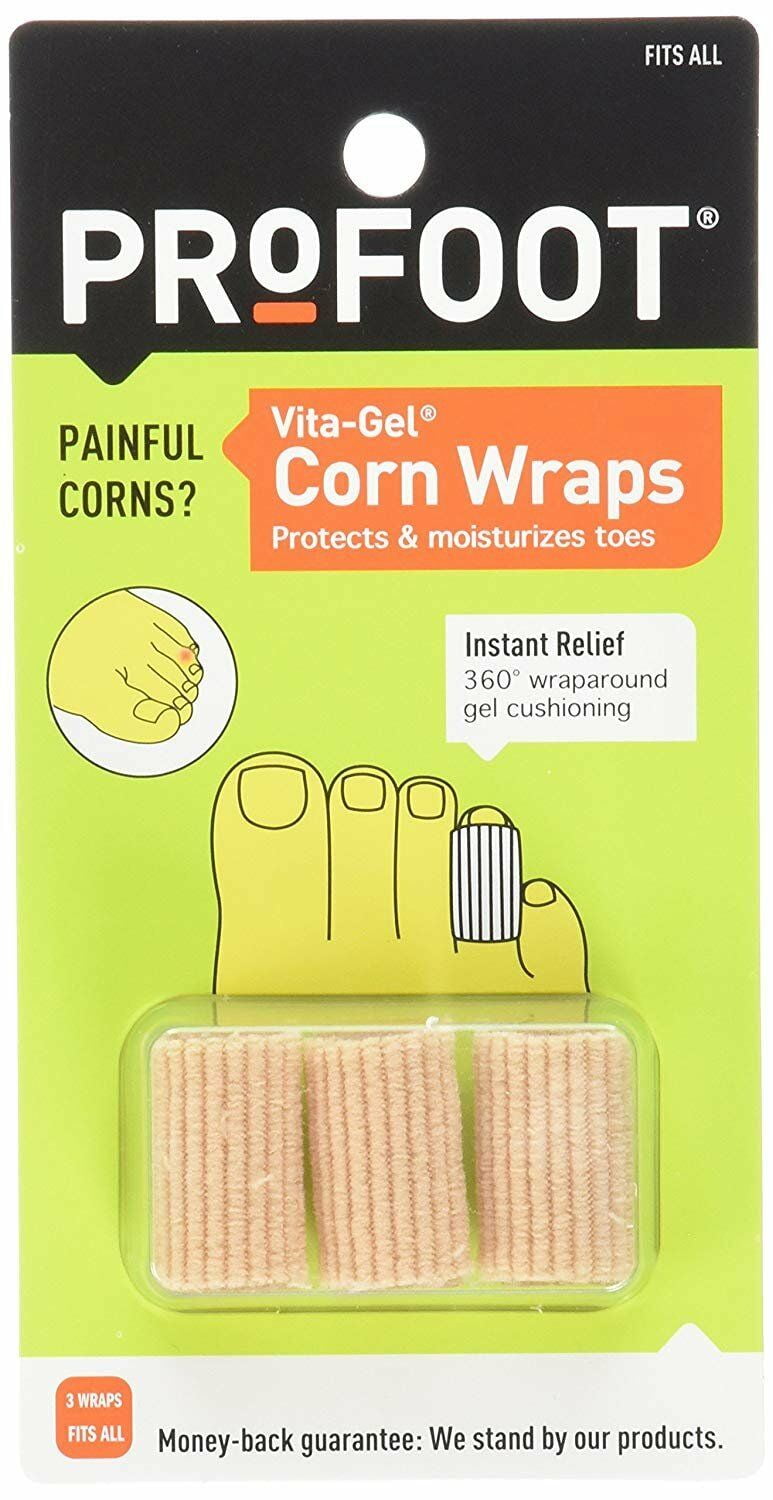 Profoot Vita-Gel Corn Remover Wraps Toe Pain Instant Relief, 3ct, 4 ...