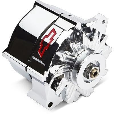 Proform 141-155, Alternator Recessed Red Bowtie Emblem Chrome ...
