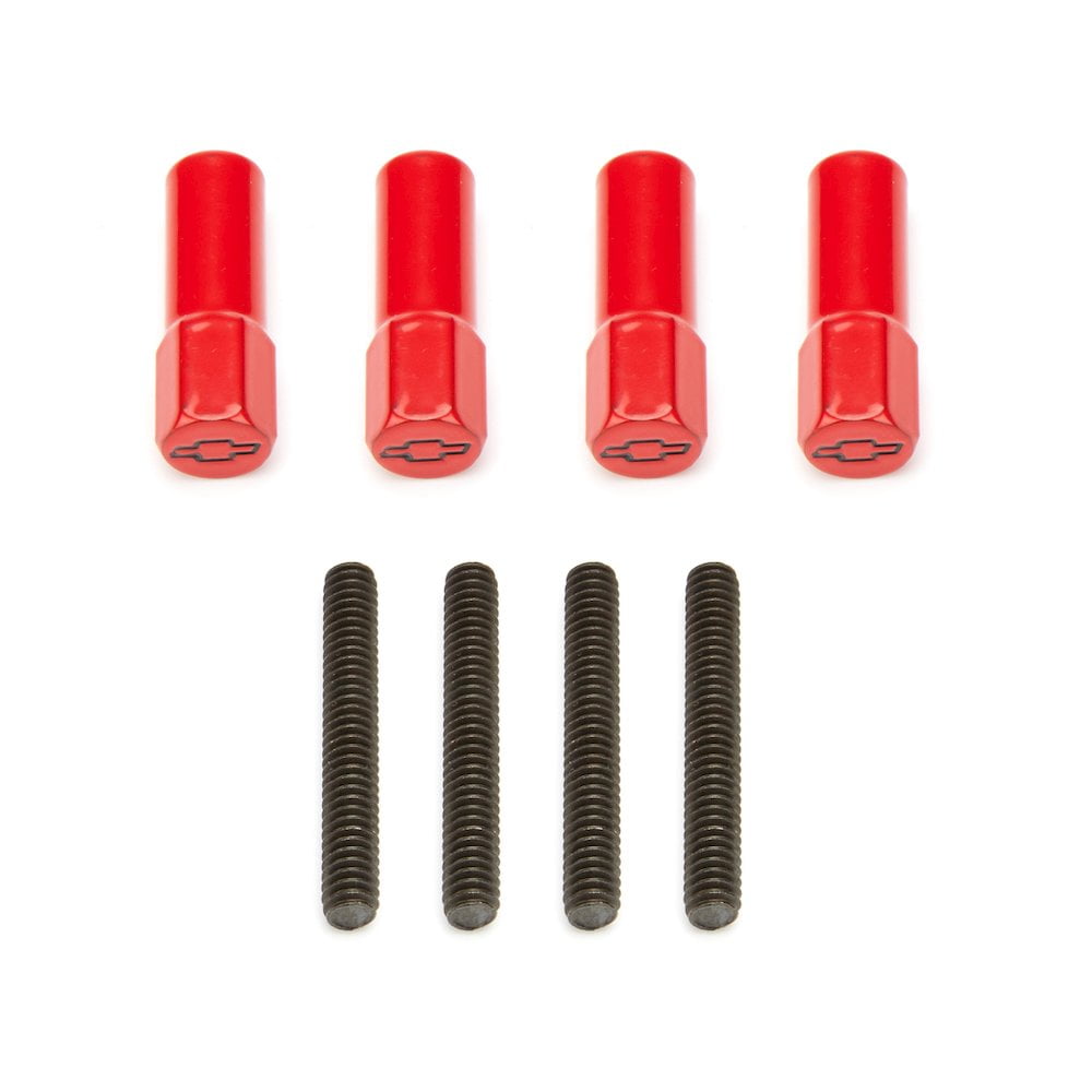 Proform Mini Valve Cover Nuts Red Bowtie Emblem - Walmart.com