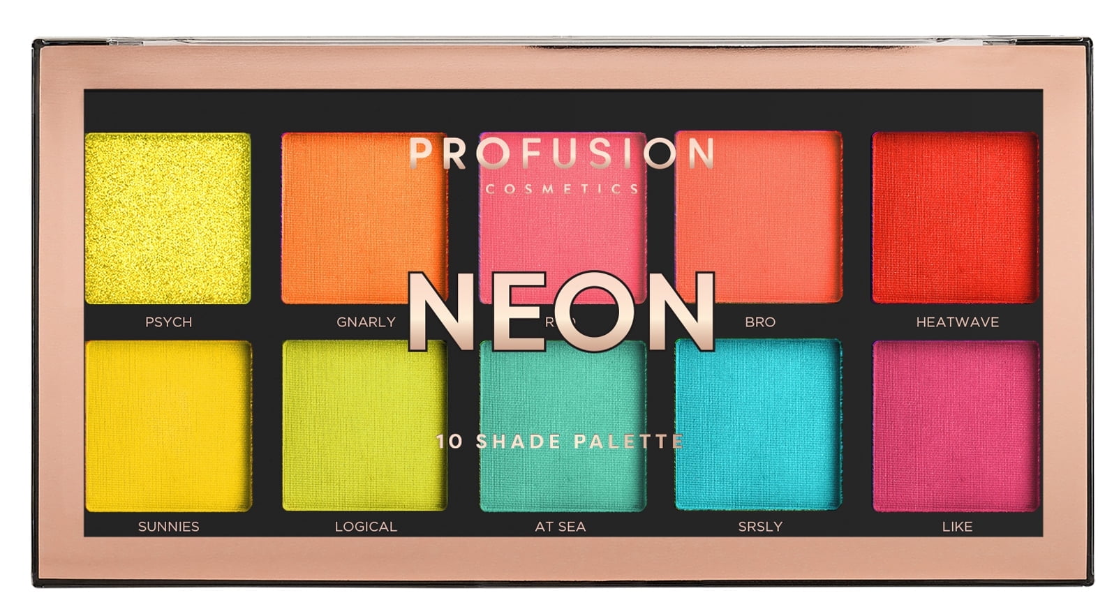 Profusion Highly Pigmented Multi-Finish 10 Shade Eyeshadow Palette with ...