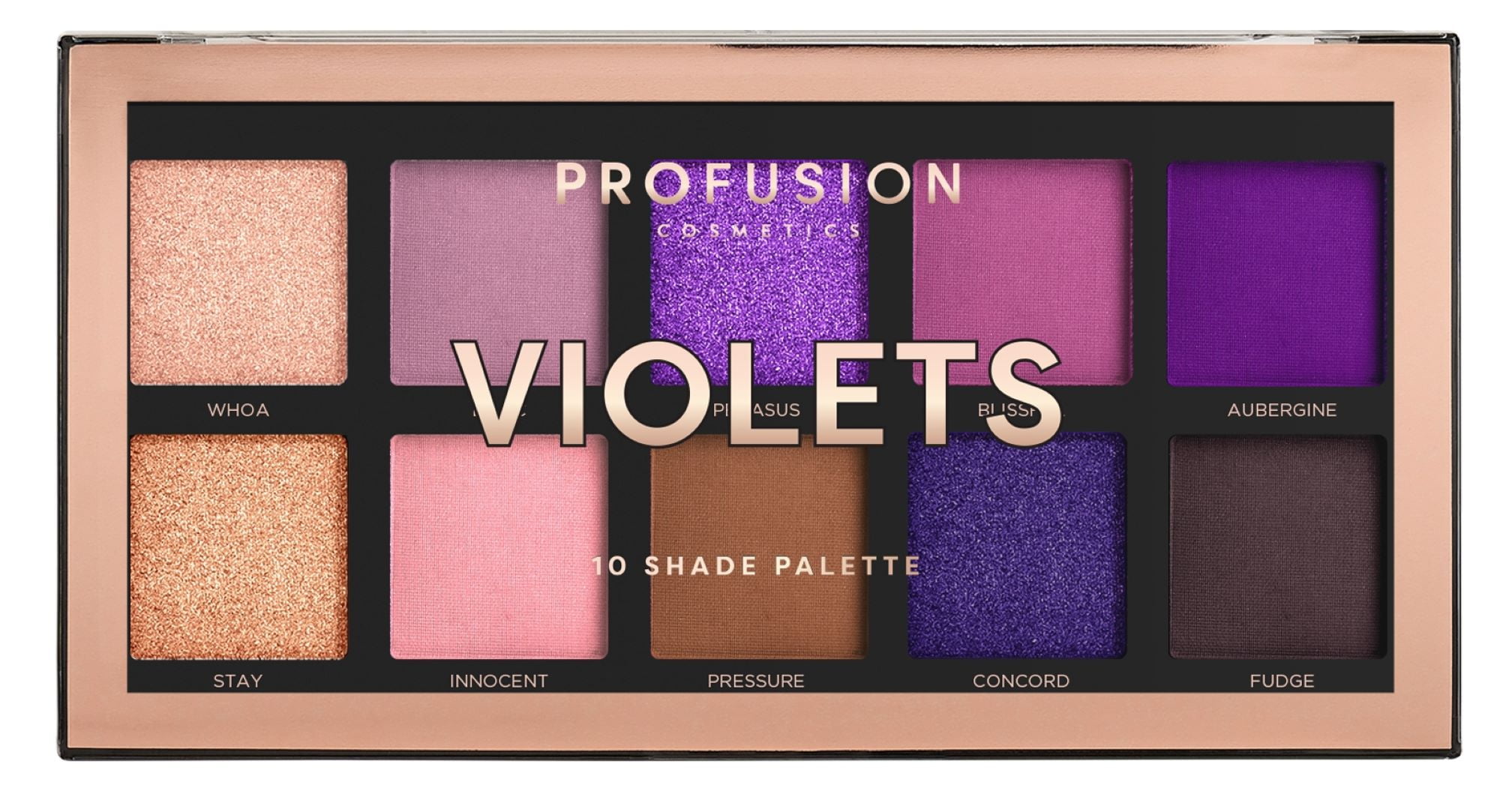 Profusion Cosmetics Cruelty-Free Pigmented Eyeshadow - 10 Shade Violets ...