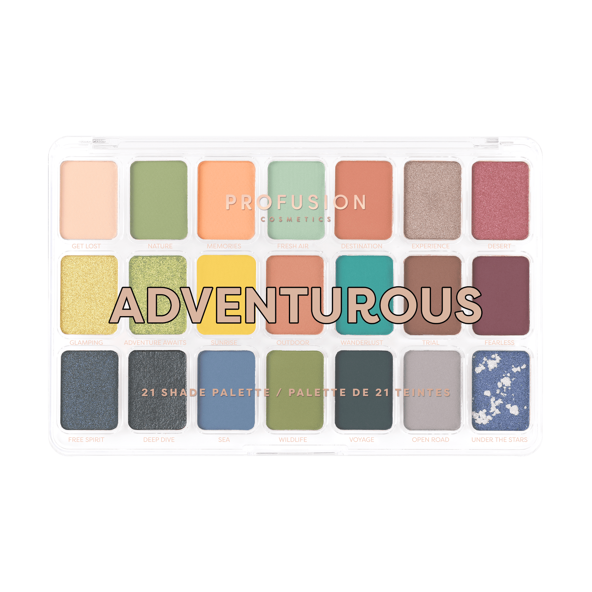 Profusion Cosmetics 21 Shade Eyeshadow Palette - Adventurous - Walmart.com