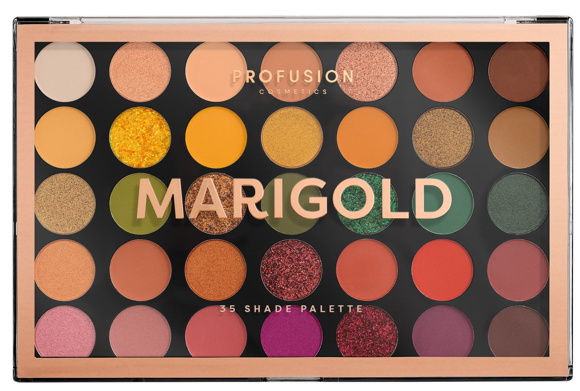 Profusion Cosmetics 35 Shade Eyeshadow Palette - Marigold - Walmart.com