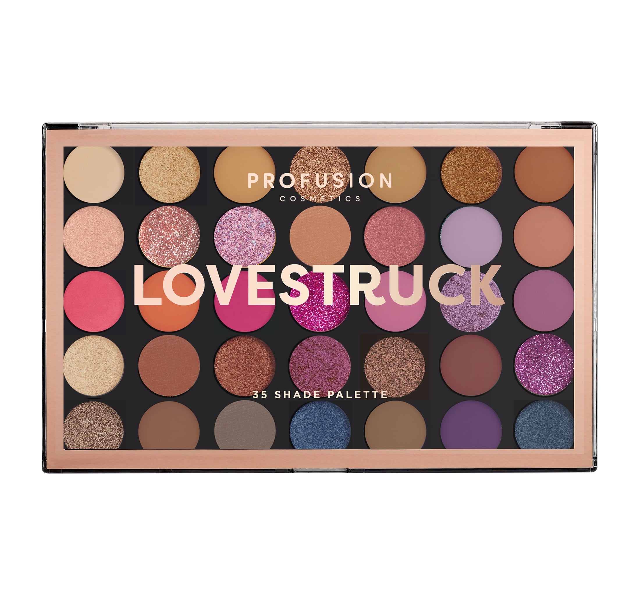 Profusion Cosmetics 35 Shade Pro Pigment Eyeshadow Palette, Smooth and ...