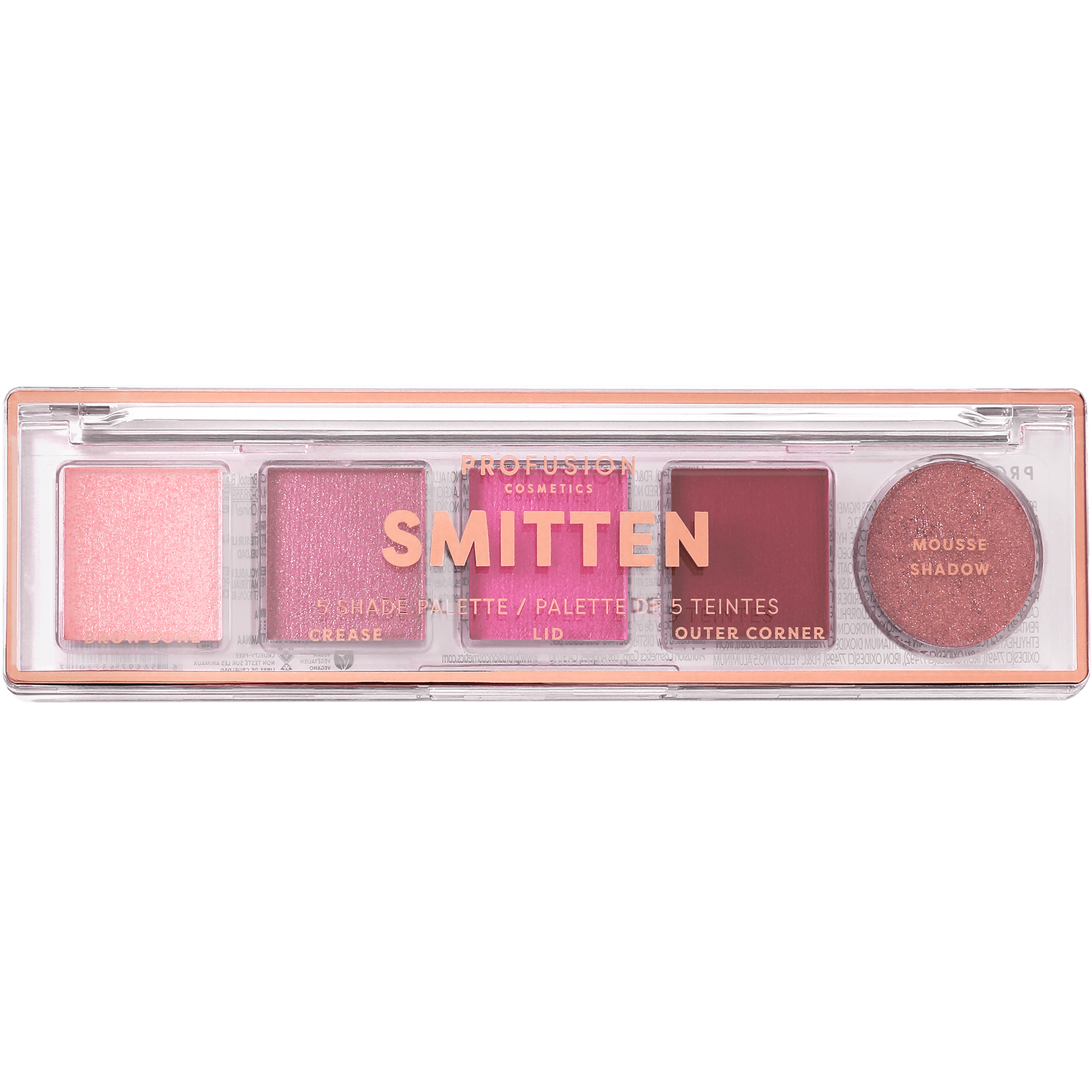 Profusion Cosmetics 5 Shade Eyeshadow Palette Smitten - Walmart.com