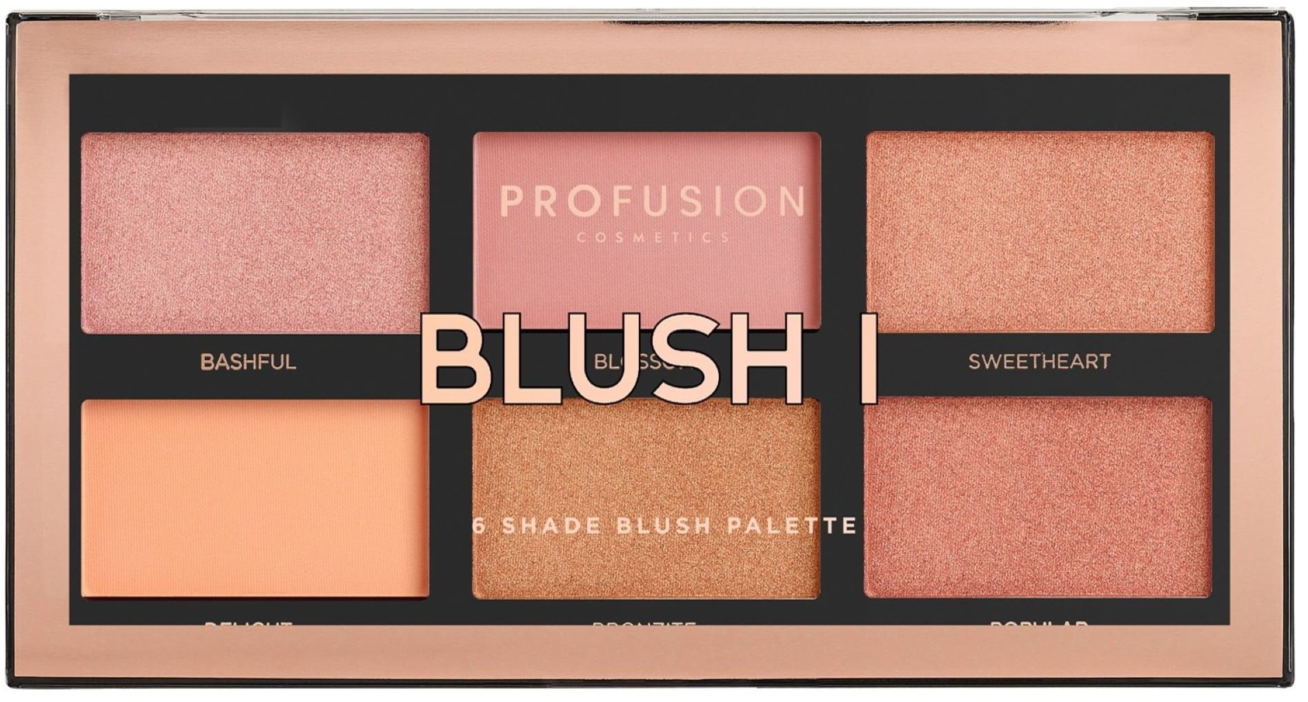 Profusion Cosmetics 6-Color Blush Makeup Palette for Cheeks, Matte ...
