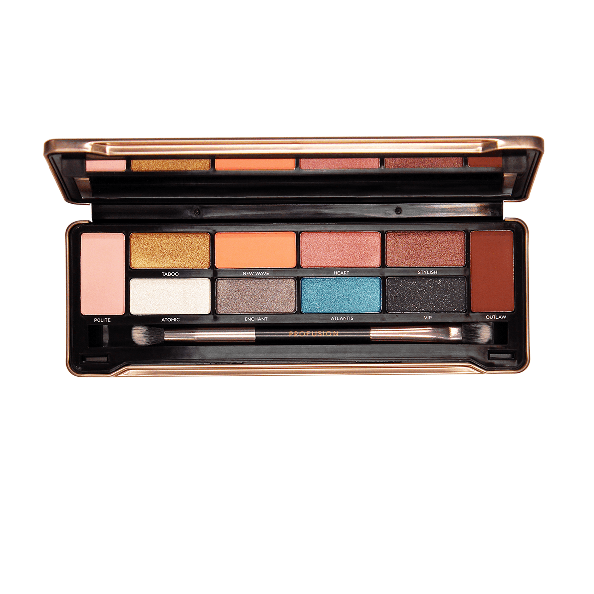 Profusion Cosmetics Eyes Pro Makeup Case, 10 Shade Eyeshadow Palette ...