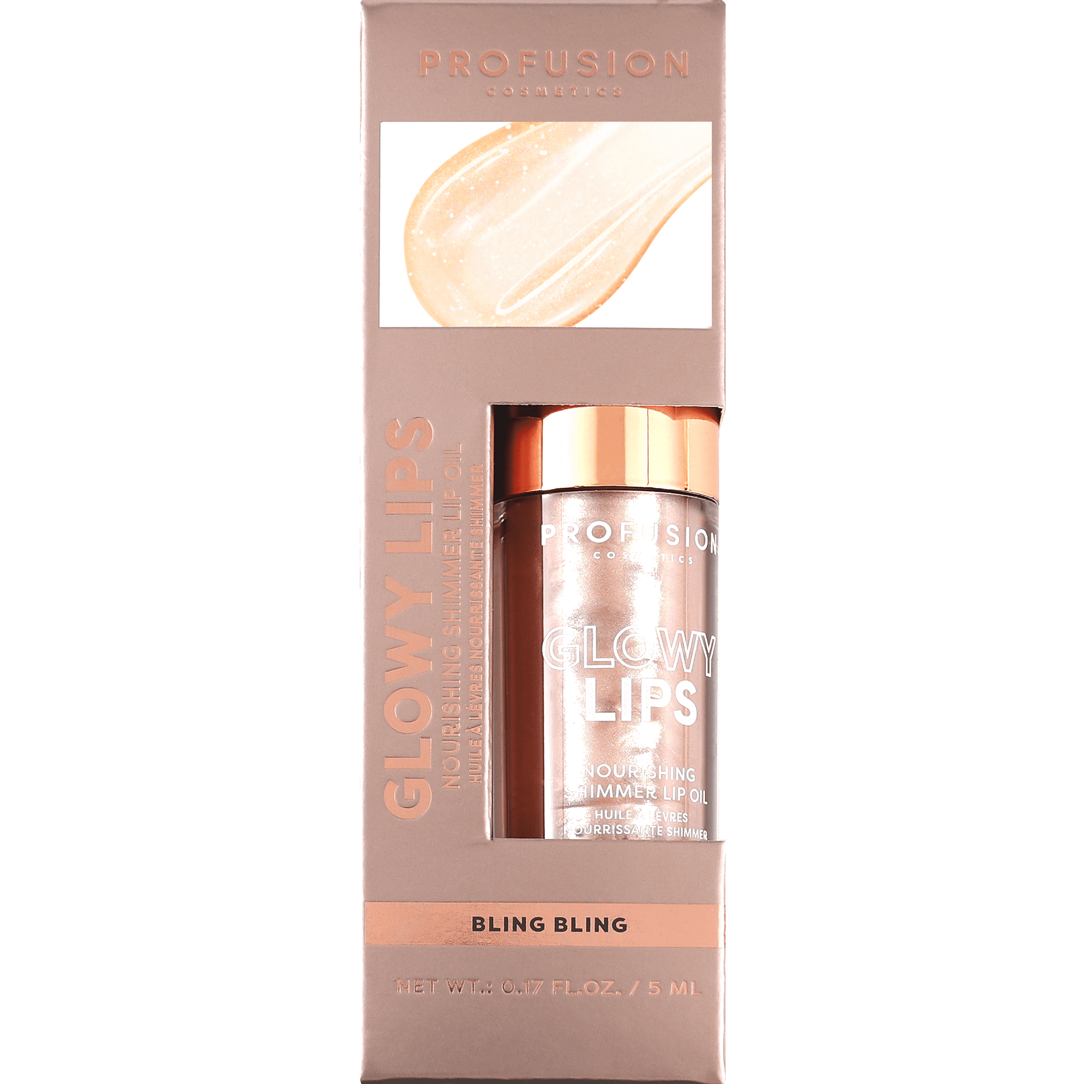 Profusion Cosmetics Glowy Lips Nourishing Shimmer Lip Oil - Bling Bling ...