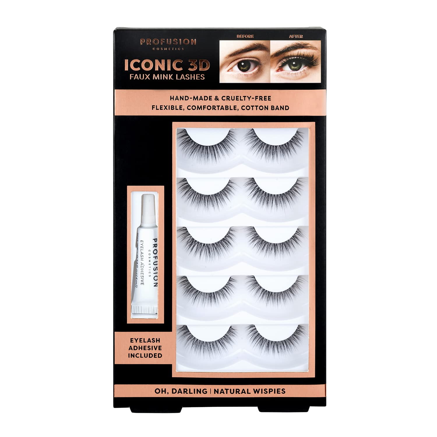 Profusion Cosmetics Iconic 3D YPF5 Faux Mink Lashes, Achieve Effortless ...