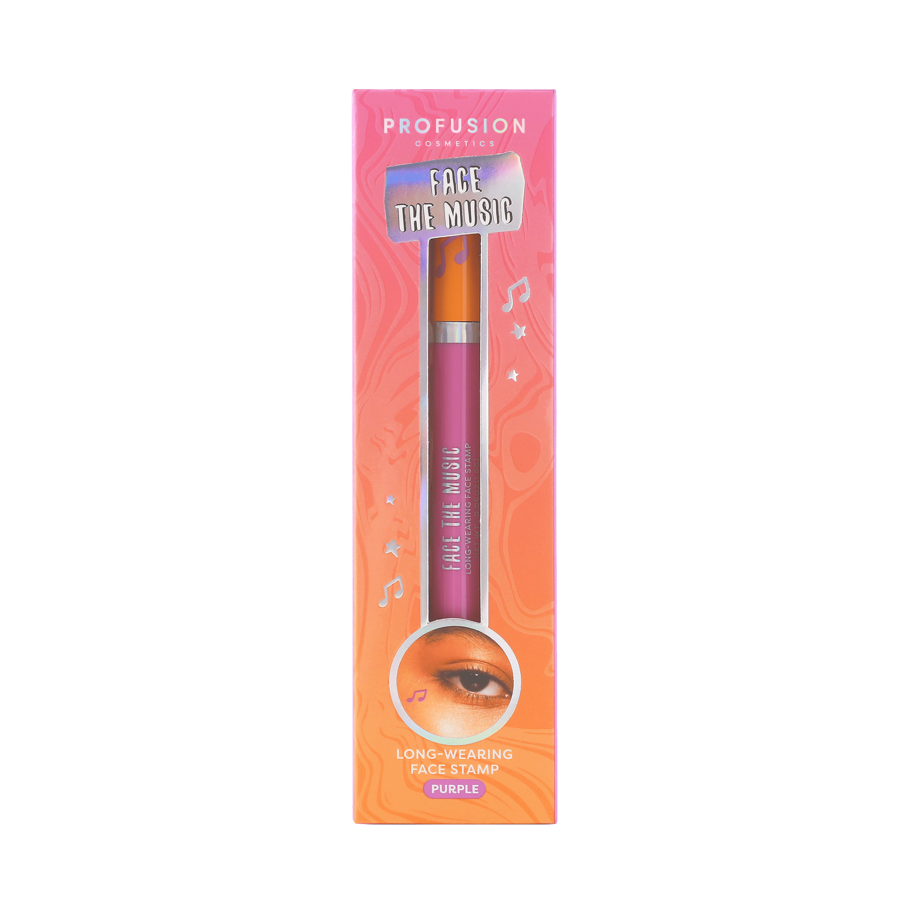 Profusion Cosmetics Its a Vibe The Music Face Stamp, Long wearing and Quick Dry Formula, Pink ...