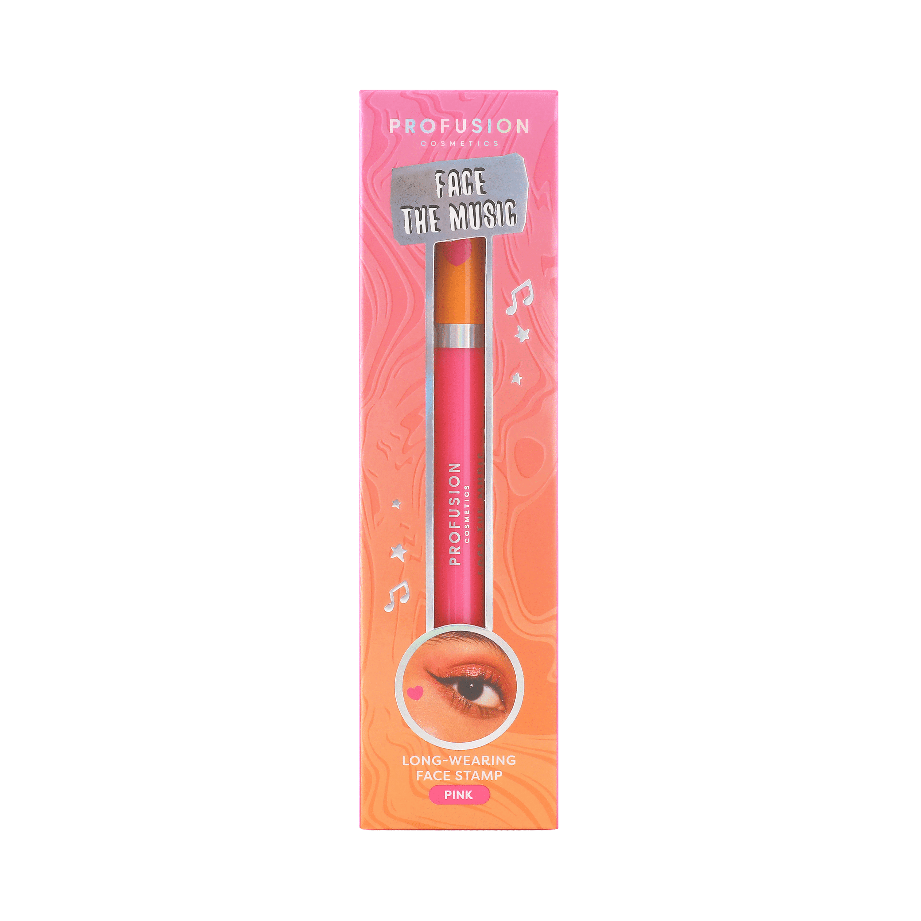 Profusion Cosmetics Its a Vibe The Music Face Stamp, Long wearing and Quick Dry Formula, Purple ...