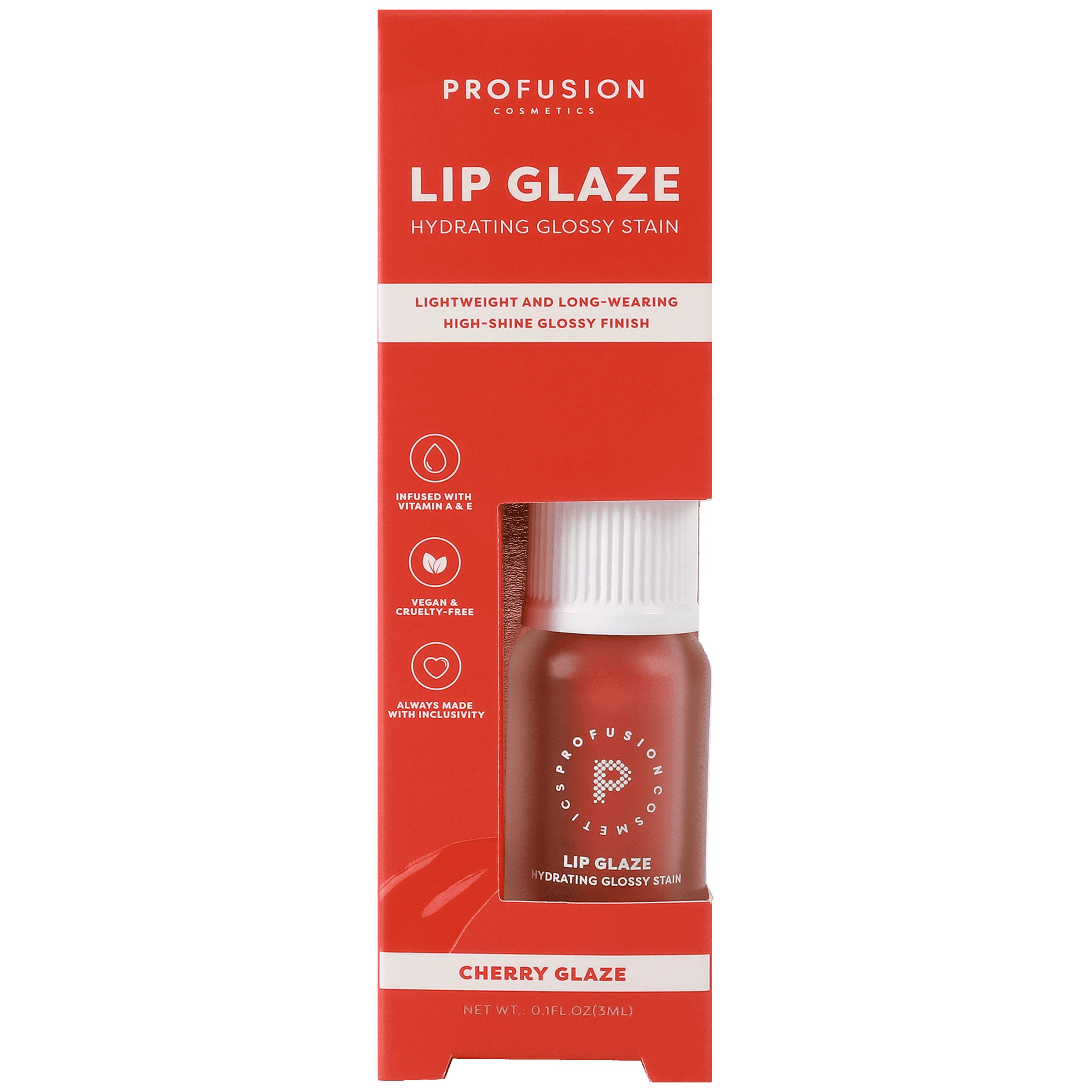 Profusion Cosmetics Lip Glaze -Cherry Glaze - Walmart.com