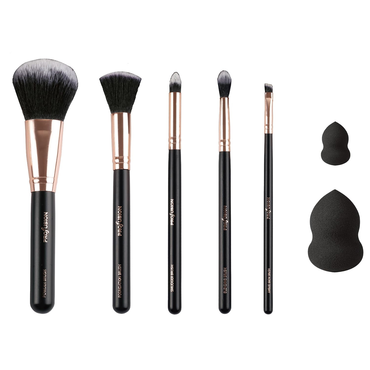 Profusion Cosmetics Studio Brush TMA2 Vault 5 PC Professional Brush Set ...